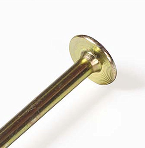Pack of 4 Replacement Bolts 150 mm Long, 1/4" Thread. 4 Half-Moon/Crescent/Lunar Threaded Nuts Included. Best for Made in Brazil Beds and Bunk Beds
