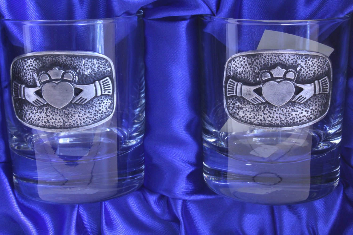 Mullingar Pewter Claddagh Whiskey Glass Gift Set