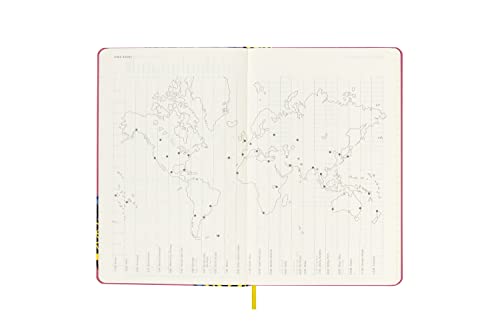 Moleskine Limited Edition Frida Kahlo 12 Month 2023 Weekly Planner, Hard Cover, Large (5" x 8.25"), Pink