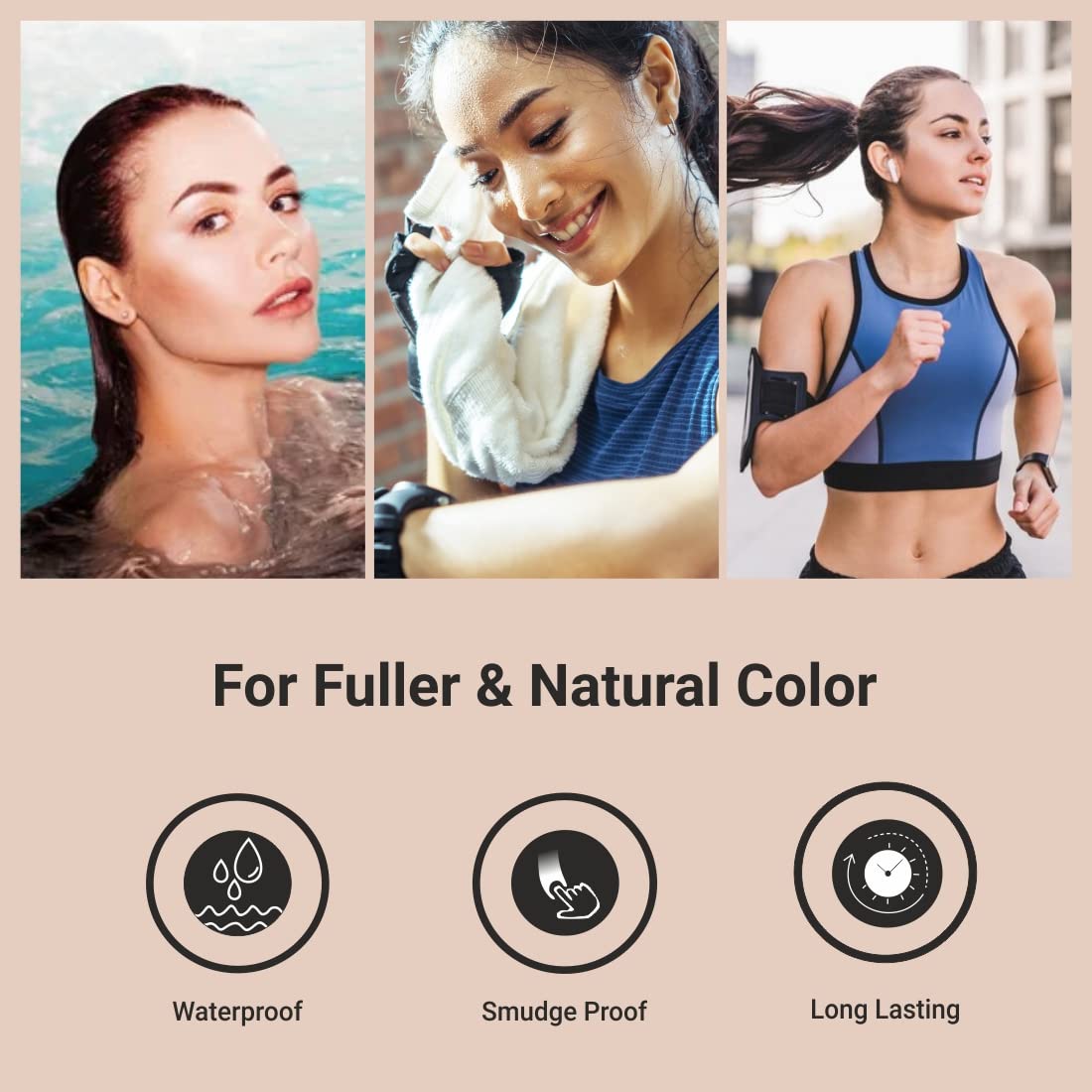 MinaiBrow Instant Hair Dye Kit Dark Brown | Natural Spot Coloring Tinting Powder with Duo Angled Brush, Water & Smudge Proof | 100% Grey Coverage Upto 30 Applications