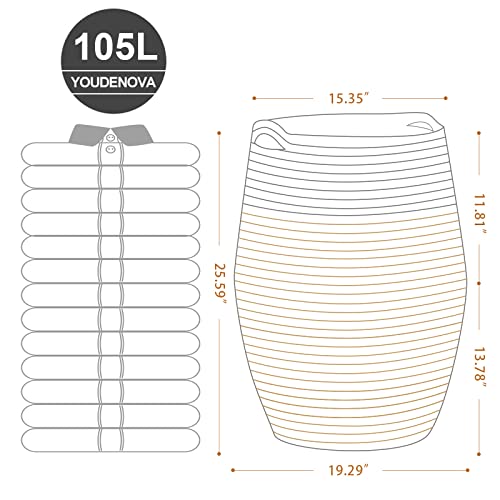 YOUDENOVA 72L Cotton Rope Laundry Hamper and 105L Large Laundry Hamper Basket