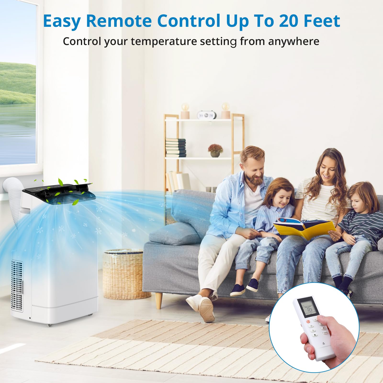 Portable Air Conditioners,14000 BTUs Portable AC Small Personal Air Cooler,Quiet Mini Fast Cooling Cools Up to 700 Sq.Ft 3-IN-1 AC Unit with Remote Control& Installation
