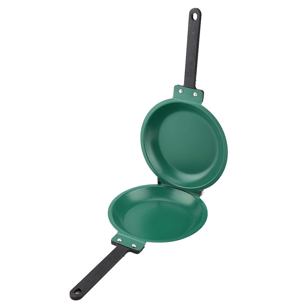 Pancake Frying Pan - Non-stick Flip Frying pan Pancake Maker Double Side Ceramic Coating Flip Frying Pan Household Kitchen Cookware (Green)