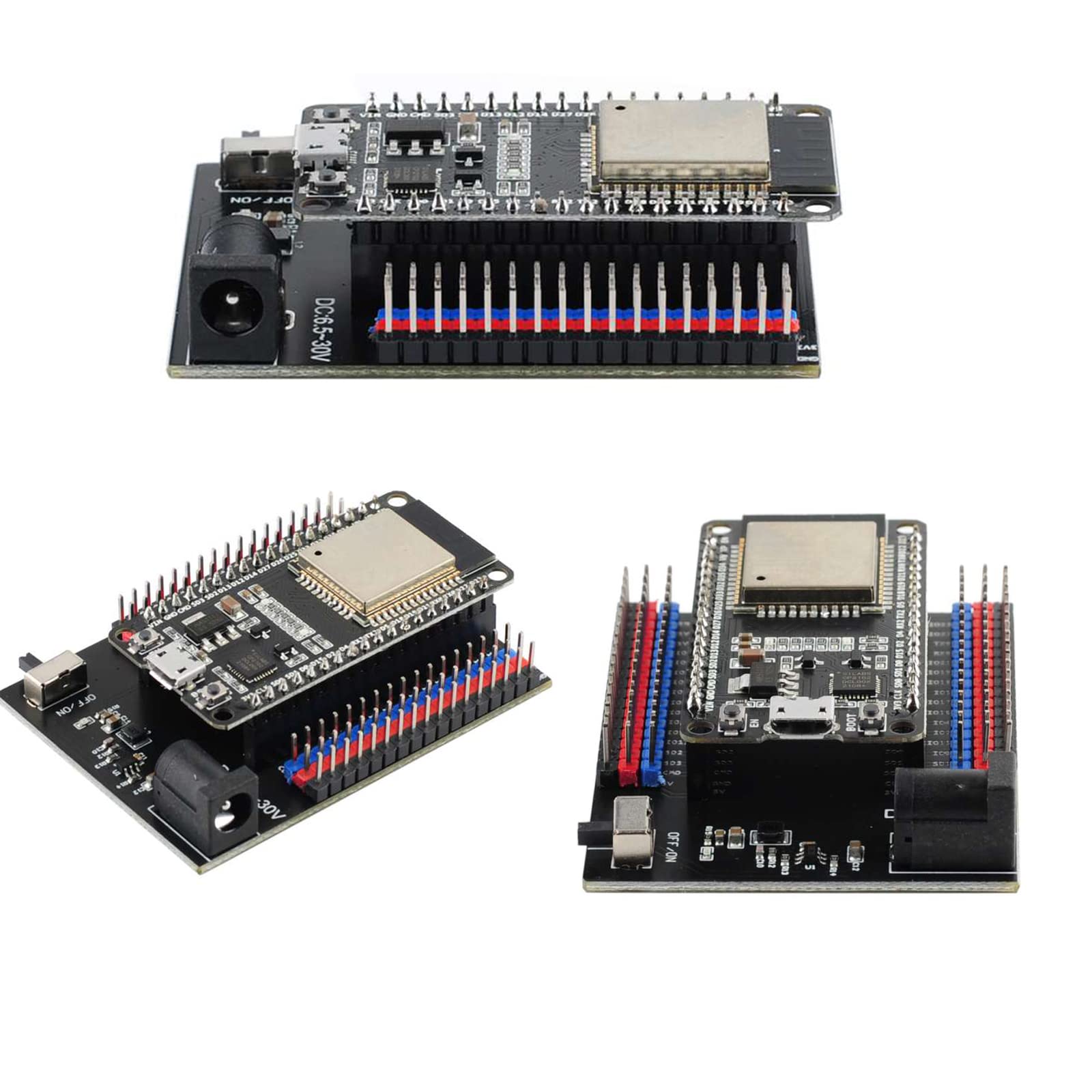 RCmall 18Pins ESP32-WROOM-32 Development Board ESP32 Devekit V1 NodeMCU-32S WiFi+BT BLE Combo Dual-core Dev Module for Arduino IDE, with Expanding Board