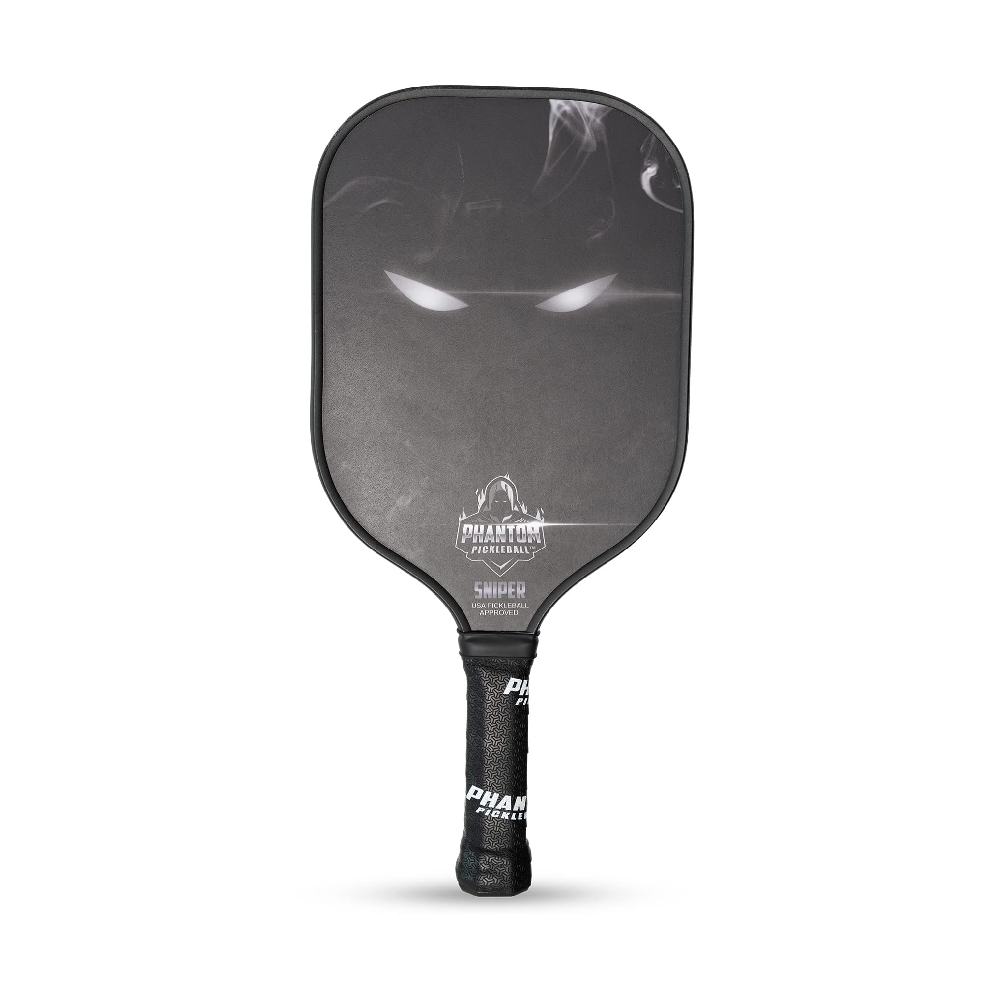 Phantom Sniper 13mm Carbon Fiber Elongated Body Pickleball Paddles - Max Grit and Spin - USAPA Approved β Pickleball Rackets - Pickle-Ball Equipment with Polypropylene Core β Lightweight (Steel)