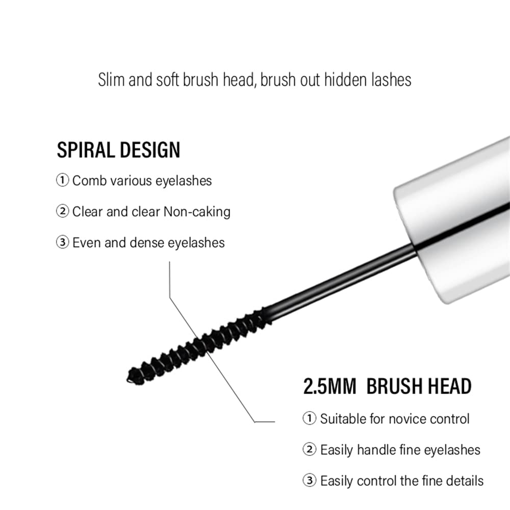 Mini Brush Mascara, For short and sparse eyelashes，Lengthening and Thick, Volume, Long Lasting, Waterproof & Smudge-Proof, All Day Full（1 Pcs）