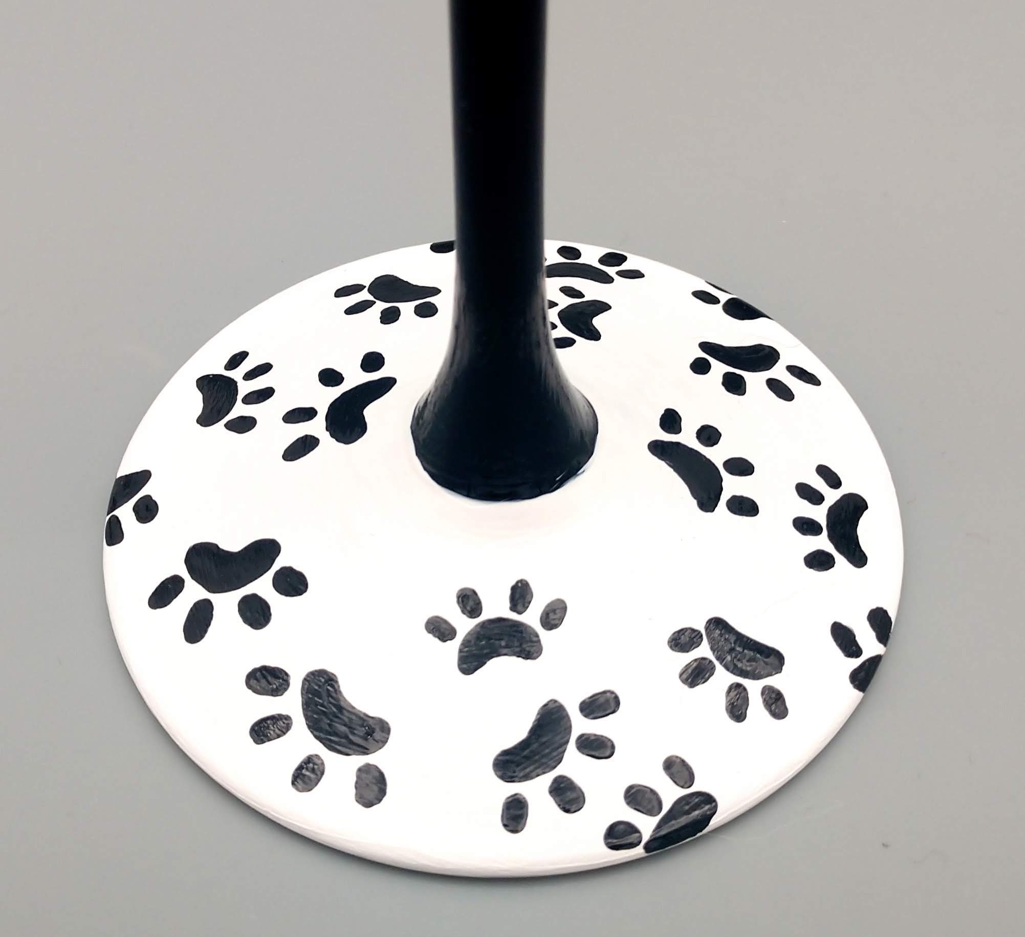 Paw Print Martini Glass - Pet Lover Gift - Dog, Cat Prints - Cocktail Glass
