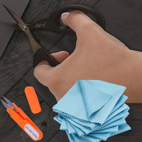 TONIC STUDIOS Tim Holtz Tonic Scissors, 1.06 oz, Bundle with Westlake Art Embroidery Scissors - Precision Cutting, Micro-Serrated Edge, Titanium Coated, for Crafting & Sewing (Pack of 2)