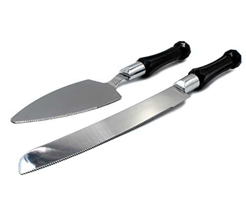MoonShield Cake Knife & Server Spatula Cake Cutting Set - Wedding Cake Knife Set - Serving Set for Receptions Birthdays - Match the Color to Your Event Theme - Cake Knife and Cutter - Best Gift Set
