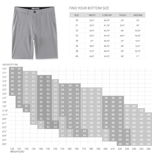 KNQR Mens Performance Quick Dry 4way Stretch Regular Fit All-Terrain Active Training Hybrid Shorts Ash Gray 40