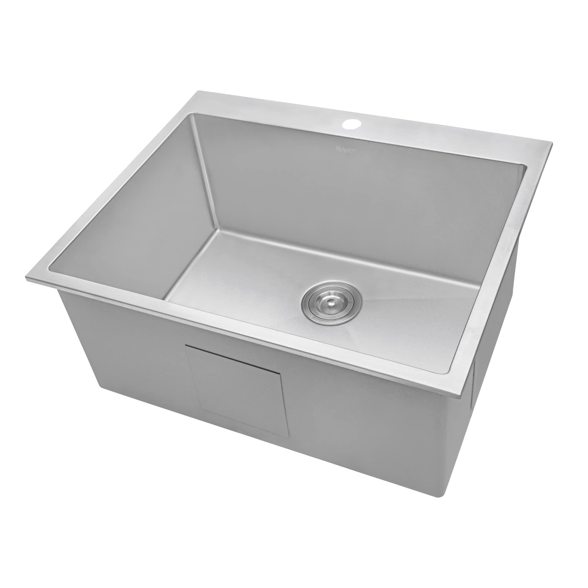 Ruvati Topmount Laundry Utility Sink 27 x 22 x 12 inch Rounded Corners Deep 16 Gauge Stainless Steel - RVU6027