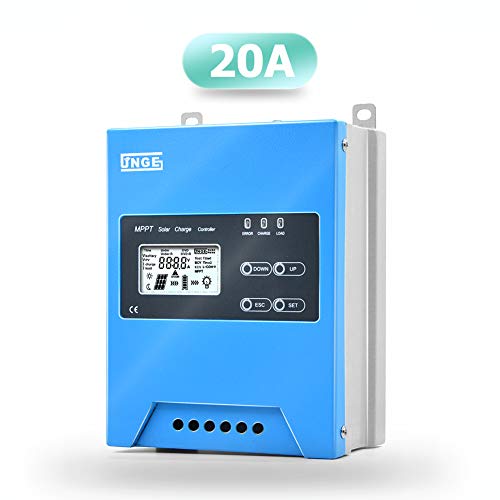 SolaMr 20A MPPT Solar Charge Controller 12V / 24V / 48V Auto Working Buck Solar Panel Battery Regulator Maintainer with LCD Display for Solar Panel Battery Overload Protection