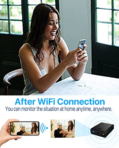 Mini Spy Camera WiFi, Smallest Hidden Cameras HD1080P for Home Security Surveillance with Video Small Portable Nanny Cam with Phone App, Motion Detection, Night Vision for Indoor
