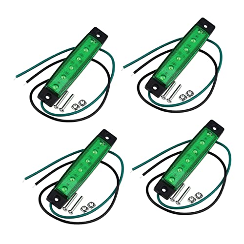 VICASKY Trailer Taillight 2pcs 6 Lights 12v Small Lights Taillight The Width Light Side Lights Truck Green Truck Indicators Signal Lights Light Lamp Side Marker
