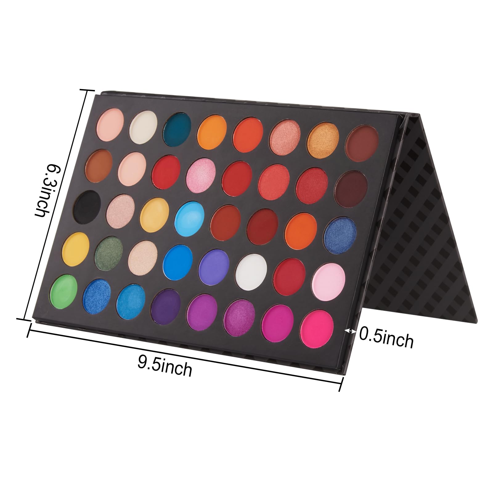 Rechoo 35 Colors Eye shadow Palette Eye Makeup, Neon Eyeshadow Palette Pallet Matte Colorful Shimmer Metallic Bright Color Pigmented Paleta Highlight Cosmetics
