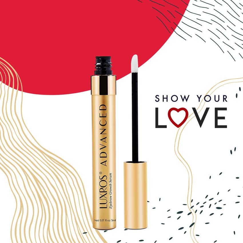 LUXROS Advanced Eyebrow Growth Serum: USA Made Eyebrow Serum for Strong Full Thick Eyebrows - See Results as Soon as 4 Weeks to 60 Days (5 ml)