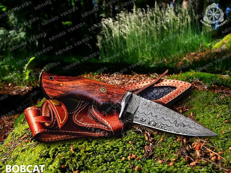PSK39 - 1| 3| 5| 10| 15| 20 Pieces Pack Bulk Lot - Hunting Knife Damascus Knife Bear Hunter Survival EDC Knife Damascus Steel Gift, Bulk Discounted (15 Pieces)