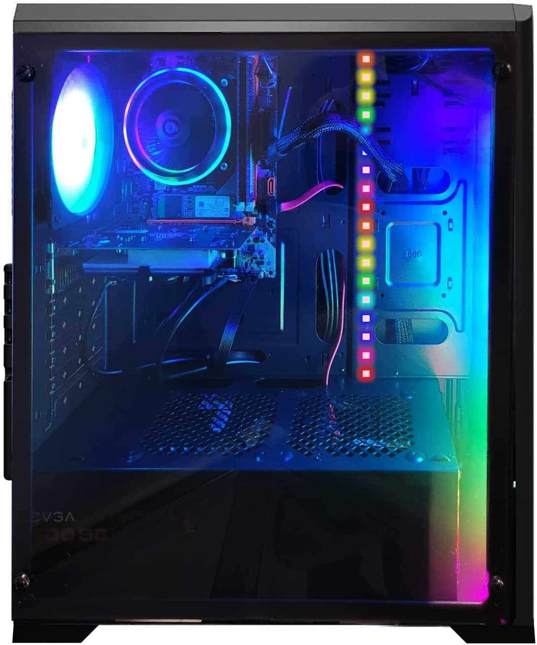 Ssrotho Gaming PC Windows 10 Professional Desktop Tower Computer, Intel Quad-Core i7 3.4Ghz, 16GB RAM, 1TB SSD, WiFi Adapter, GeForce GT 1030 2GB GDDR5, RGB Lighting Case, Black