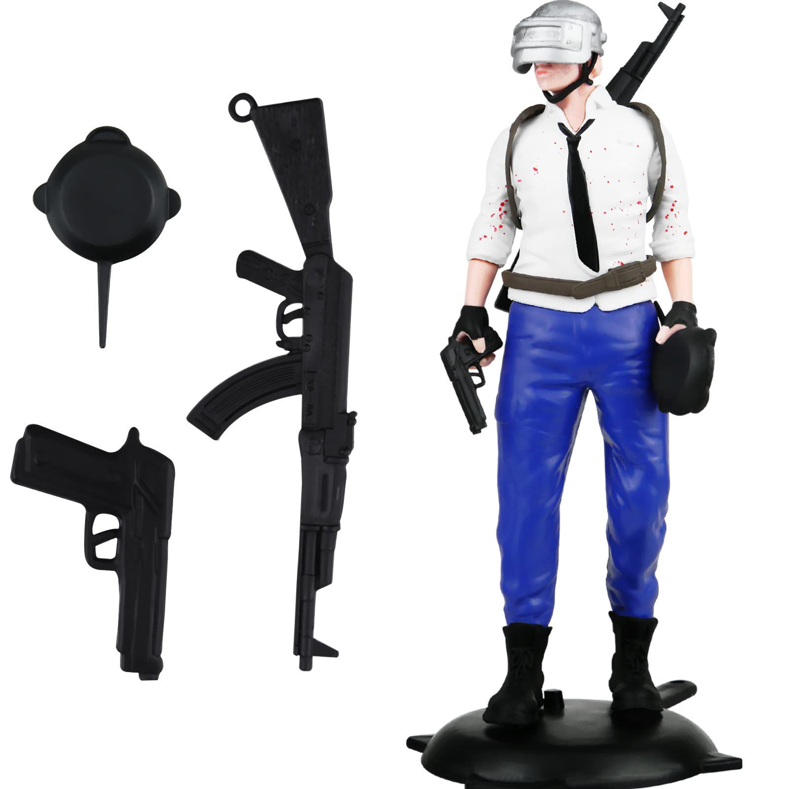 PSMILE Man in White Shirt Anime Figure PVC Action Figure for Computer Case/Cake Decoration