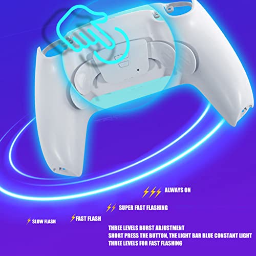 Redesigned Back Shell, Improve Experience Game Controller Remap Kit Burst Function White Mapping for BDM 020 for BDM 010