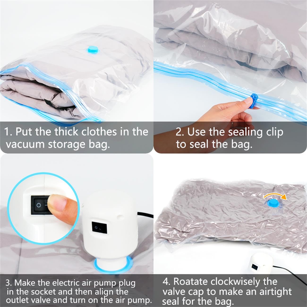 Sakulamon Eletric Air Pump for Vacuum Sealing Bag, Professional Electric Air Pump for Vacuum Storage Bags