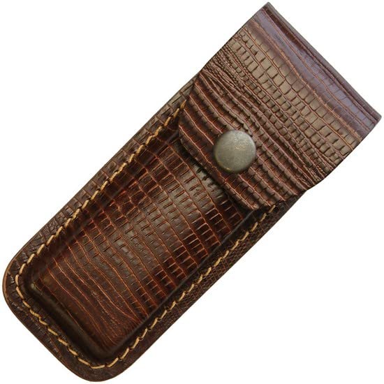 Sheaths SH1185 Lizard Leather Belt Sheath for 4.5" to 5.25" Folding Knives