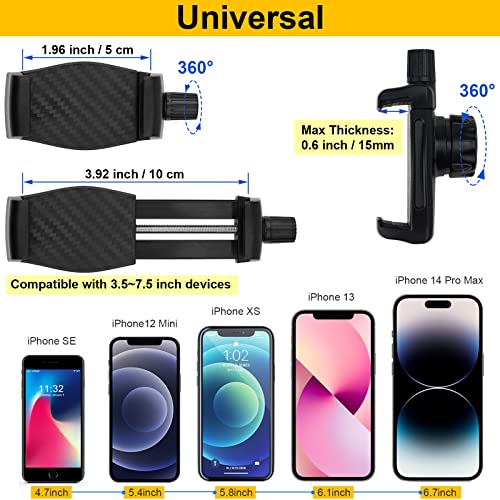 Mippko Phone Holder for Kitchen Cabinet/Desk/Table/Rod,Compatible with 3.5~7.5" iPhone/Nexus/HTC/Huawei/Smartphone,360°Adjustable Aluminum Alloy Arm Clip Mount