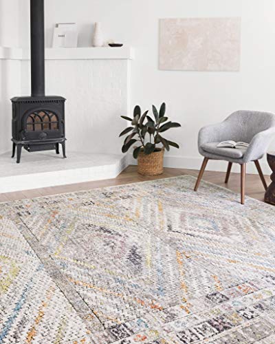 Loloi II Dante Collection DN-01 Ivory/Multi, Transitional 2'-6" x 8'-0" Runner