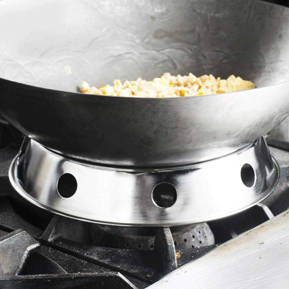 NAZYSAP Wok Ring for Gas Stove,1 Pack Potholders for Kitchens 7.99 and 9.13 Inch Reversible Size Wok Stand Suitable for Most Woks