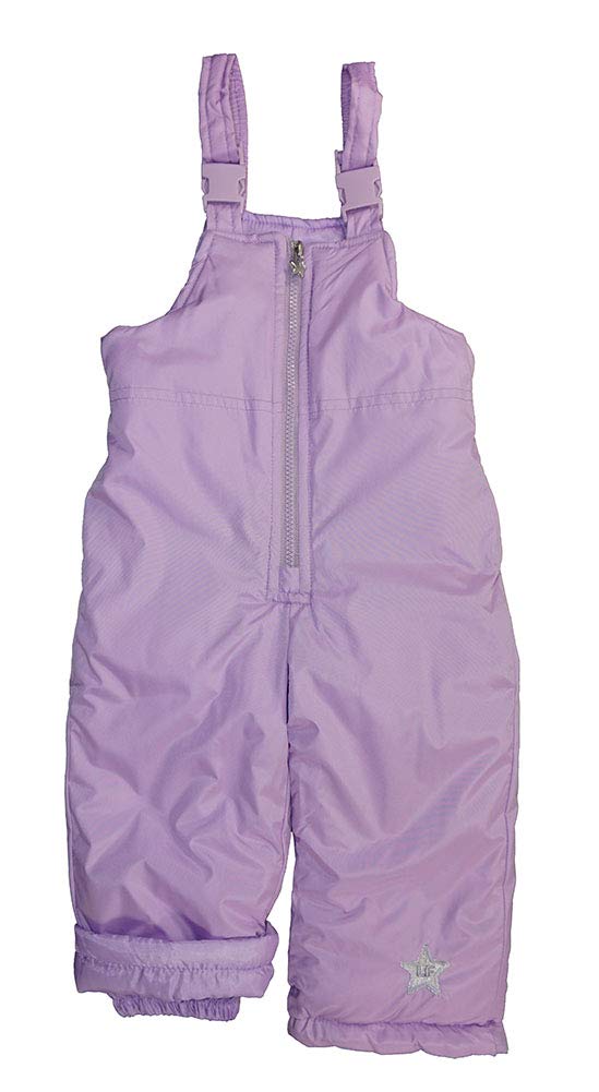 London Fog Girls' Little Snowsuit with Snowbib and Puffer Jacket, Violet Silver Foil, 5/6