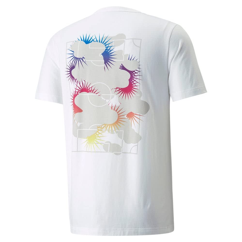PUMA Mens Nmj Thrill Graphic Crew Neck Short Sleeve T-Shirt Casual - White - Size XXL
