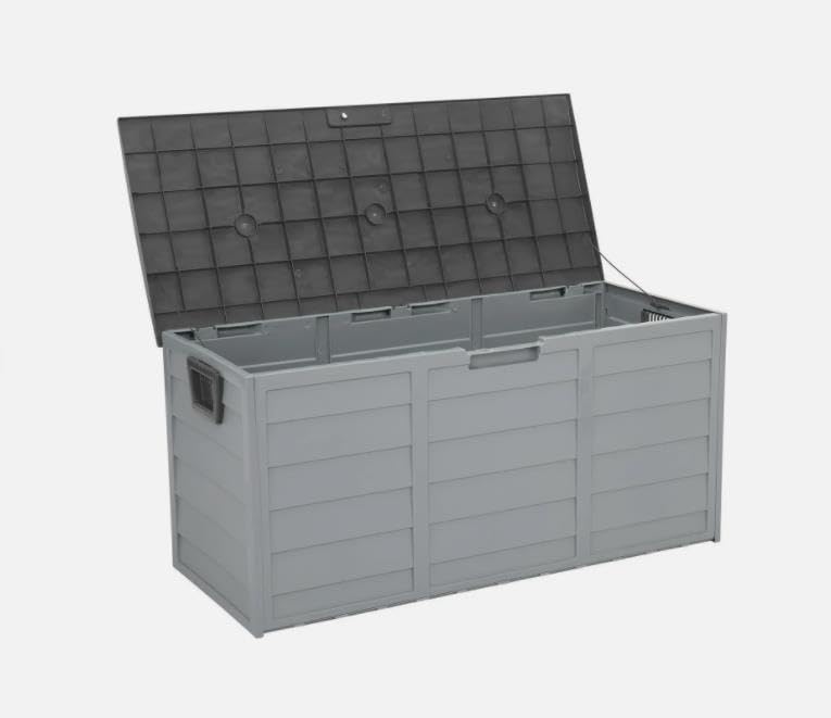 VIBEPEAK 75 Gallon Outdoor Storage Box Rattan Garden Cushion Organizer Patio Deck Cabinet, FJ-79I8E4F