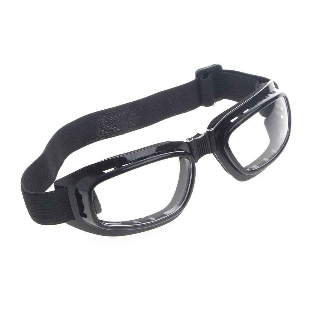 Kocome Foldable Safety Goggles for Ski Snowboard Motorcycle, Eyewear Glasses Eye Protection (Transparent)