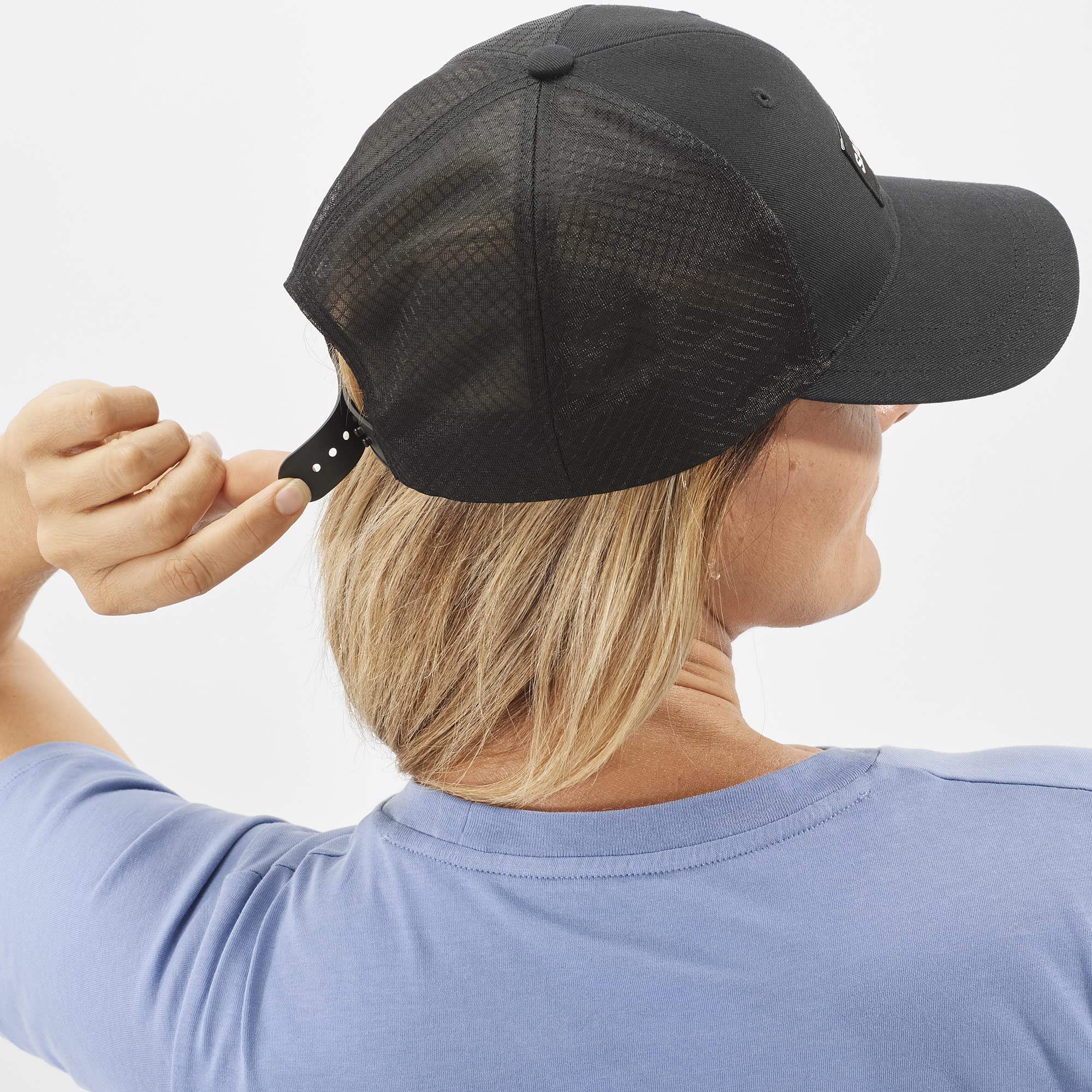 Salomon unisex adult Trucker Flat Cap-deep Black S/M Cap, Deep Black, Medium US