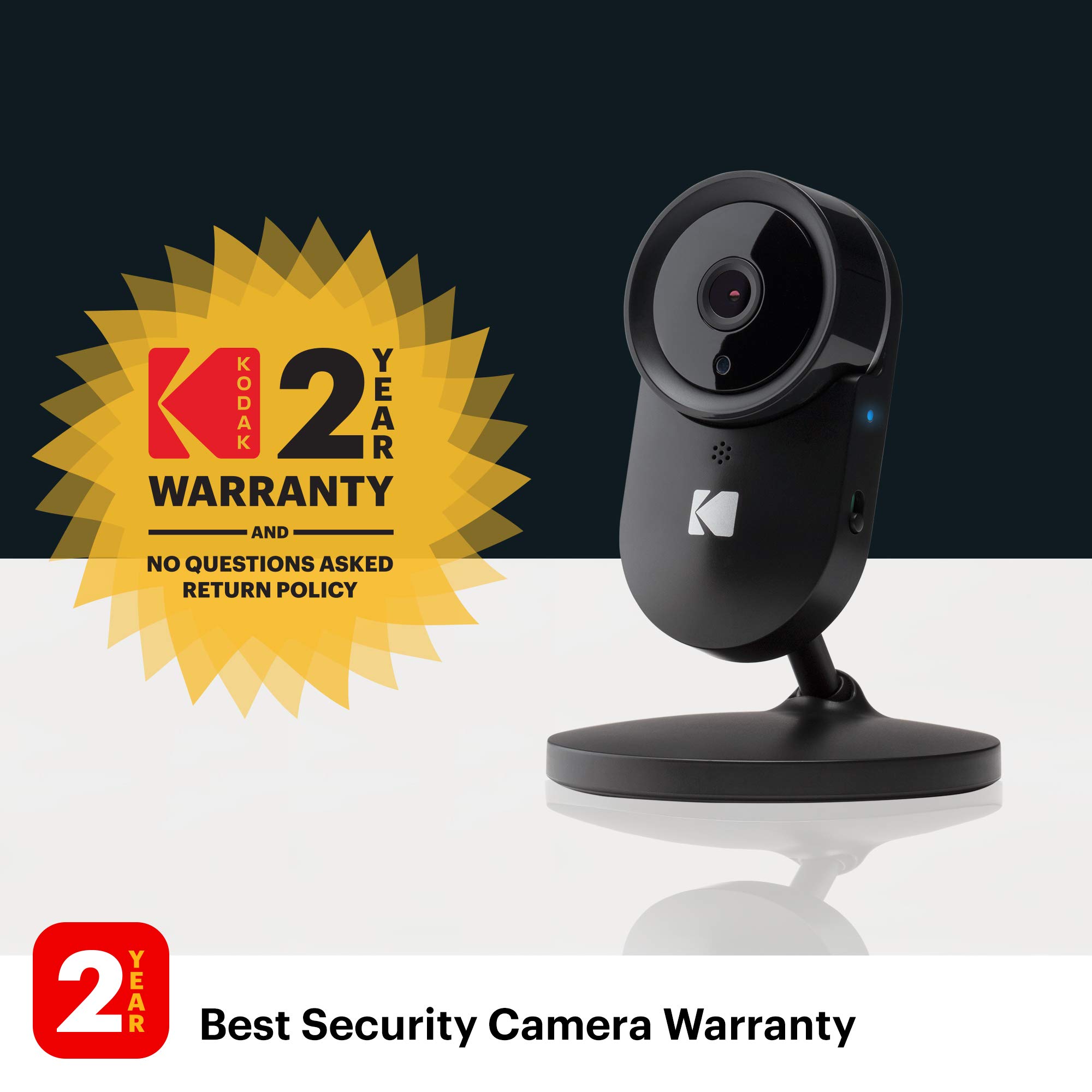 KODAK Cherish F680 Home Security Camera - 1080p HD Camera, Night Vision, 120-Degree View, Rechargeable Batteries and WiFi Mobile App