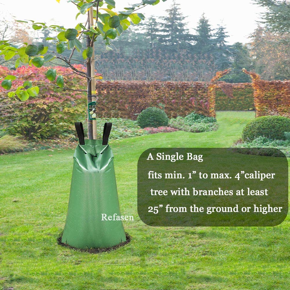 Refasen Tree Watering Bag, 20 Gallon Water Bags for Trees Slow Release Drip Irrigation Bag for Trees (1 Pack)