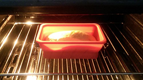 Oven & Microwave Safe Silicone Collapsible Lunch Box / Cake Mold / Food Container with Silicone Lid - Bake, Cook, Freeze, Heat, Store all in the Same Container!