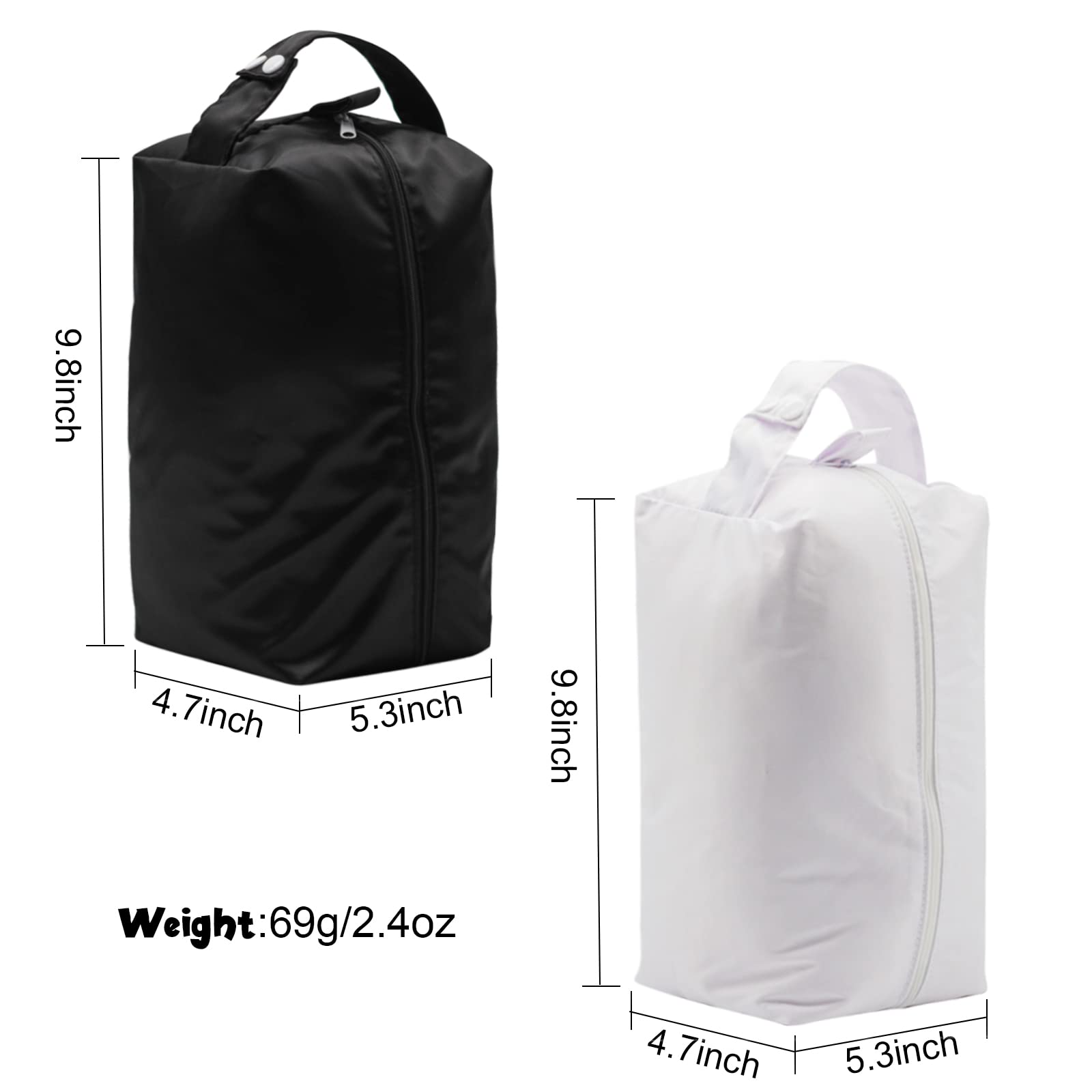 SMALLKE Diaper Pod Bag 2 pcs Hanging Bags Multi-functional Bag Reusable Baby Cloth Diaper Wet Dry Bag for Diaper Travel Pool Beach Outdoor activity(Black&White