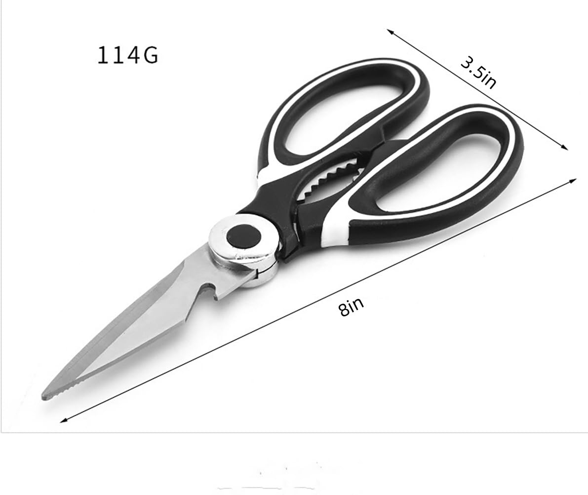 zhuolaiyan Kitchen Shears for Cutting Meat, Stainless Steel,Multipurpose Kitchen Scissors for Meat, Chicken, Fish, Vegetables, Herbs – Bottle Opener, nuts, etc.
