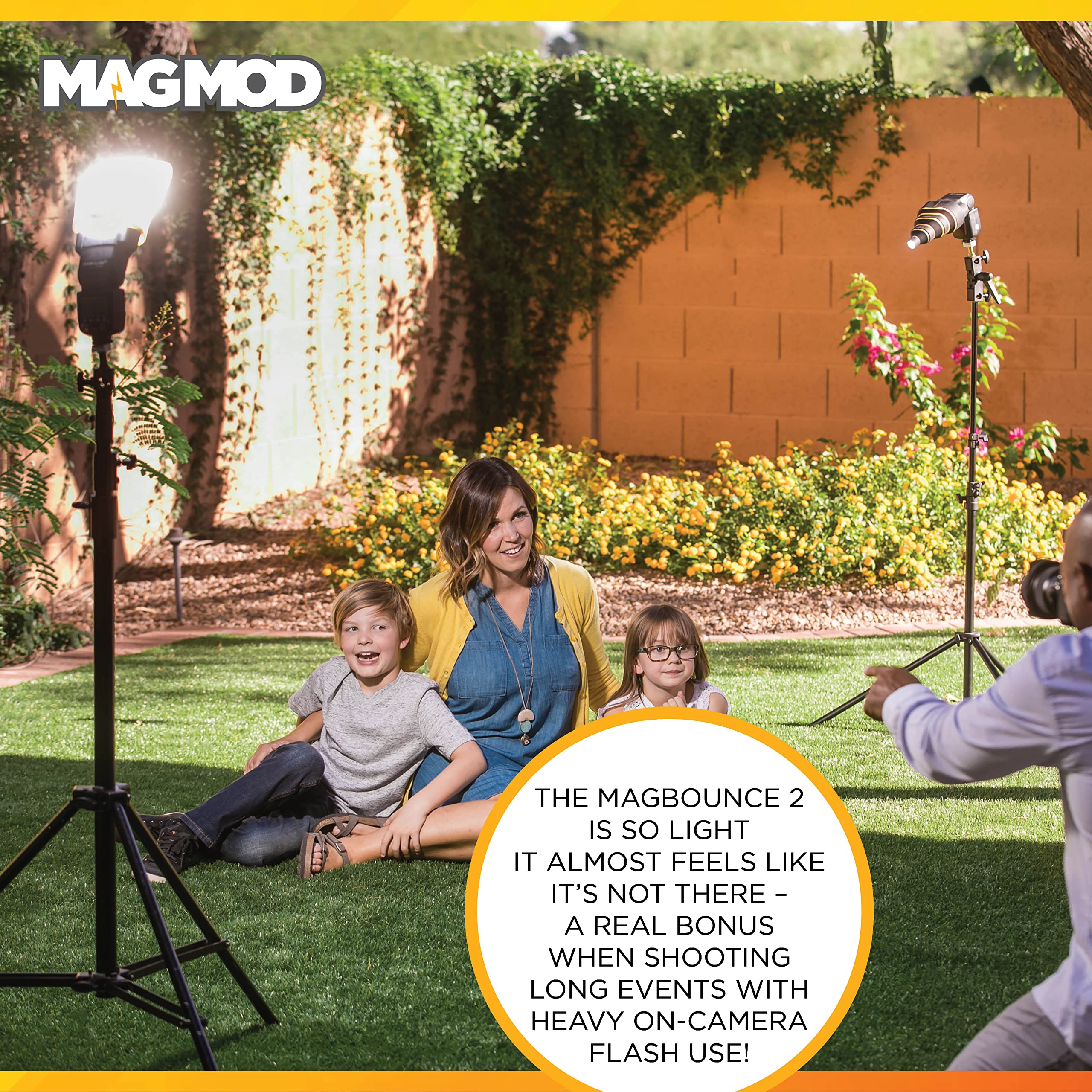 MagBounce 2 Flash Modifier by MagMod | Photography Lighting Bounce Modifier | Magnetic Light Diffuser Attachment | Lightweight Light Control | Light Diffuser