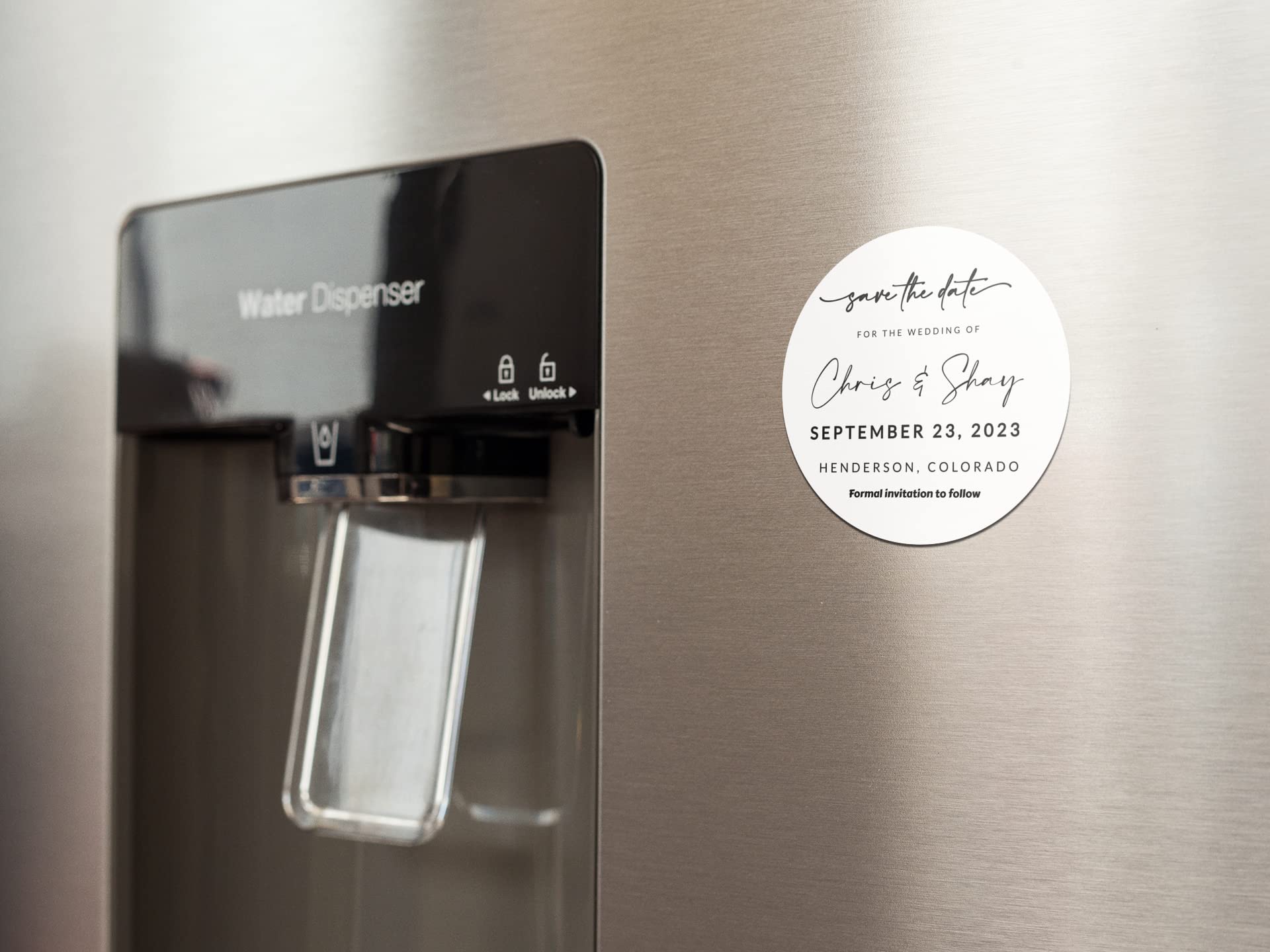 Personalized Save The Date Magnets | Customize Image and Text | 4-Inch by 4-Inch | Easy to Customize | Multiple Quantities | Beautiful Elegant Design (100)