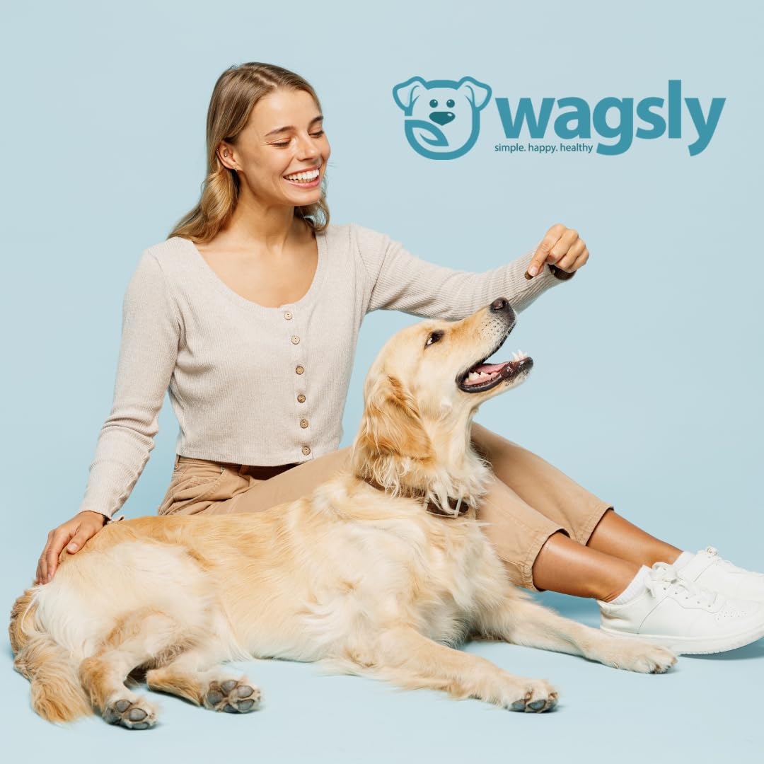Wagsly Chill: Calming Chews for Dogs | Thiamine, Tryptophan, Lemon Balm, Green Tea Extract β 100 Count for Balanced Mood & Relaxation | Natural Calming Treats for Dogs