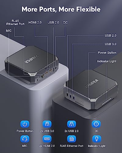 KAMRUI AK2 Plus N100 Mini PC with Windows 11, 16GB DDR4 RAM 512GB SSD Mini Desktop Computers, Supports Dual 4K Displays for Home School Office