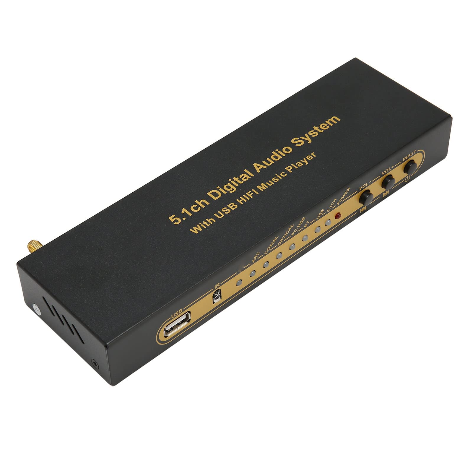VINGVO HD Media Interface Digital Audio Converter, USB Playback 100-240V 5.1CH 6Gbps Output 6 in 1 HD Media Interface Audio Decoder for Mobile Phone (US Plug)