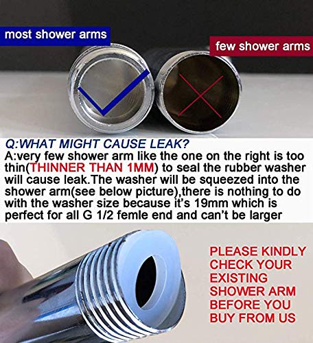 MissMin Elbow Adapter for Shower Head Brushed Nickel