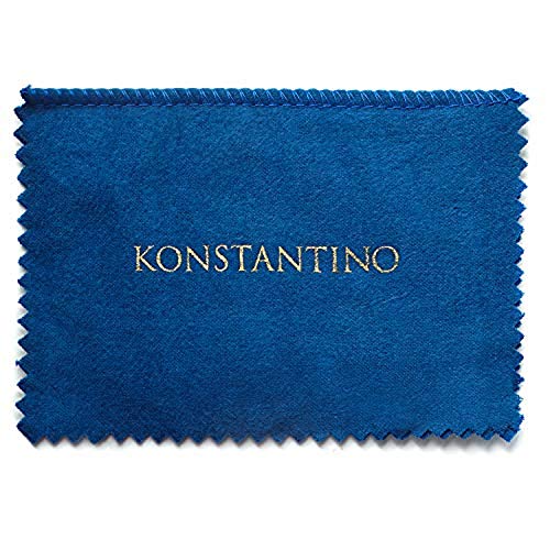 Konstantino Women's Sterling Silver and 18k Gold Ring With Diamonds, Size 8