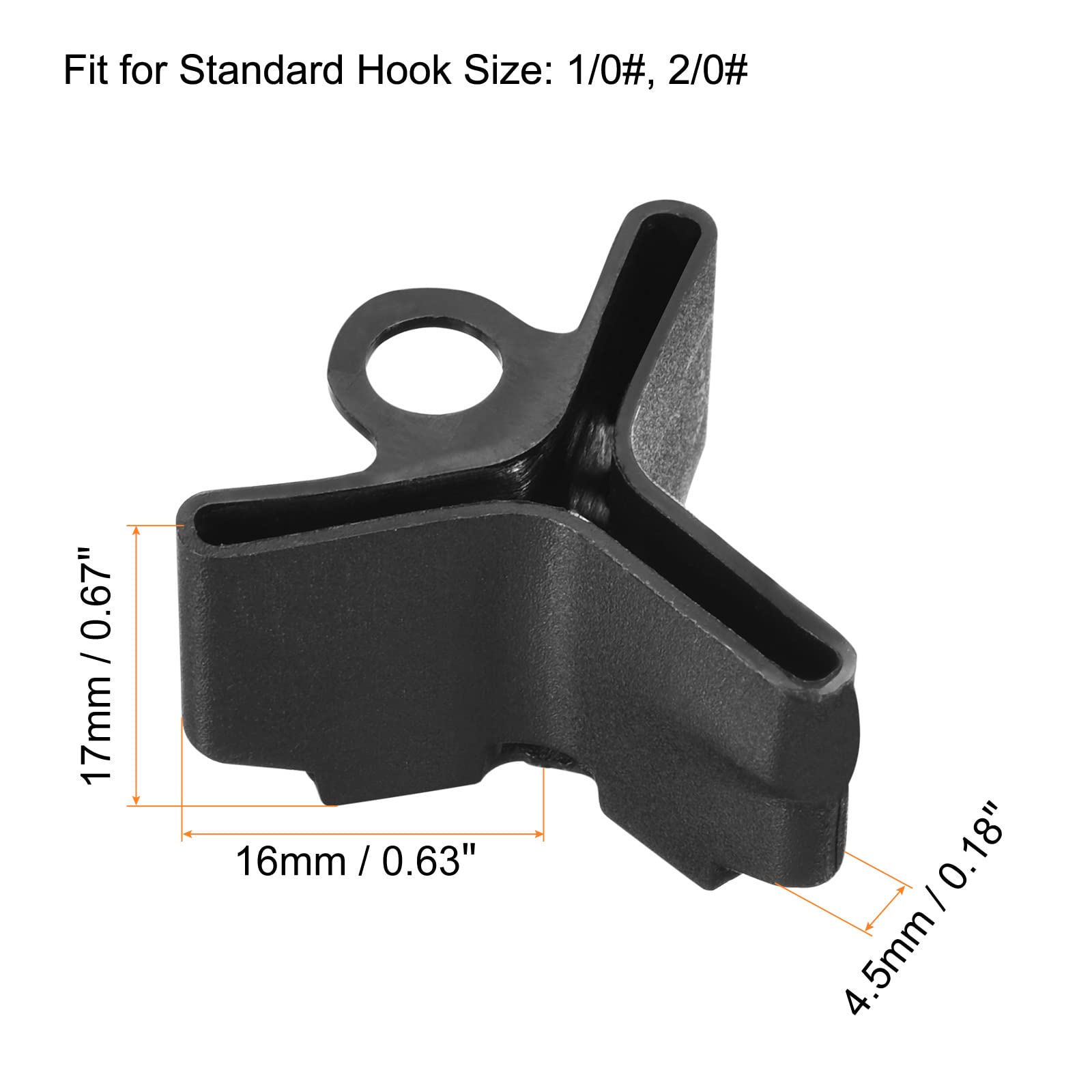 PATIKIL Fishing Hook Bonnets, 100 Pack Plastic Treble Hook Covers Hook Safety Caps Protectors Fit for Standard Size 1/0, 2/0, Fluorescent Yellow