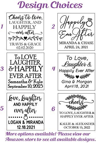 Personalized wedding shot glasses, cheers to love laughter and happily ever after, wedding favors for guests in bulk, wedding shot glasses bulk, personalized wedding favors