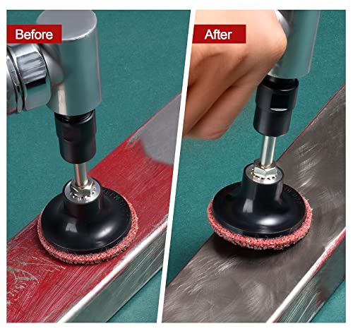 S SATC 46PCS Sanding Discs 2 Inch Roll Lock Quick Change Discs 1pcs 1/4'' Holder Surface Conditioning Discs Fine Medium Coarse for Die Grinder Surface Strip Grind Polish Burr Finish Rust Paint Removal