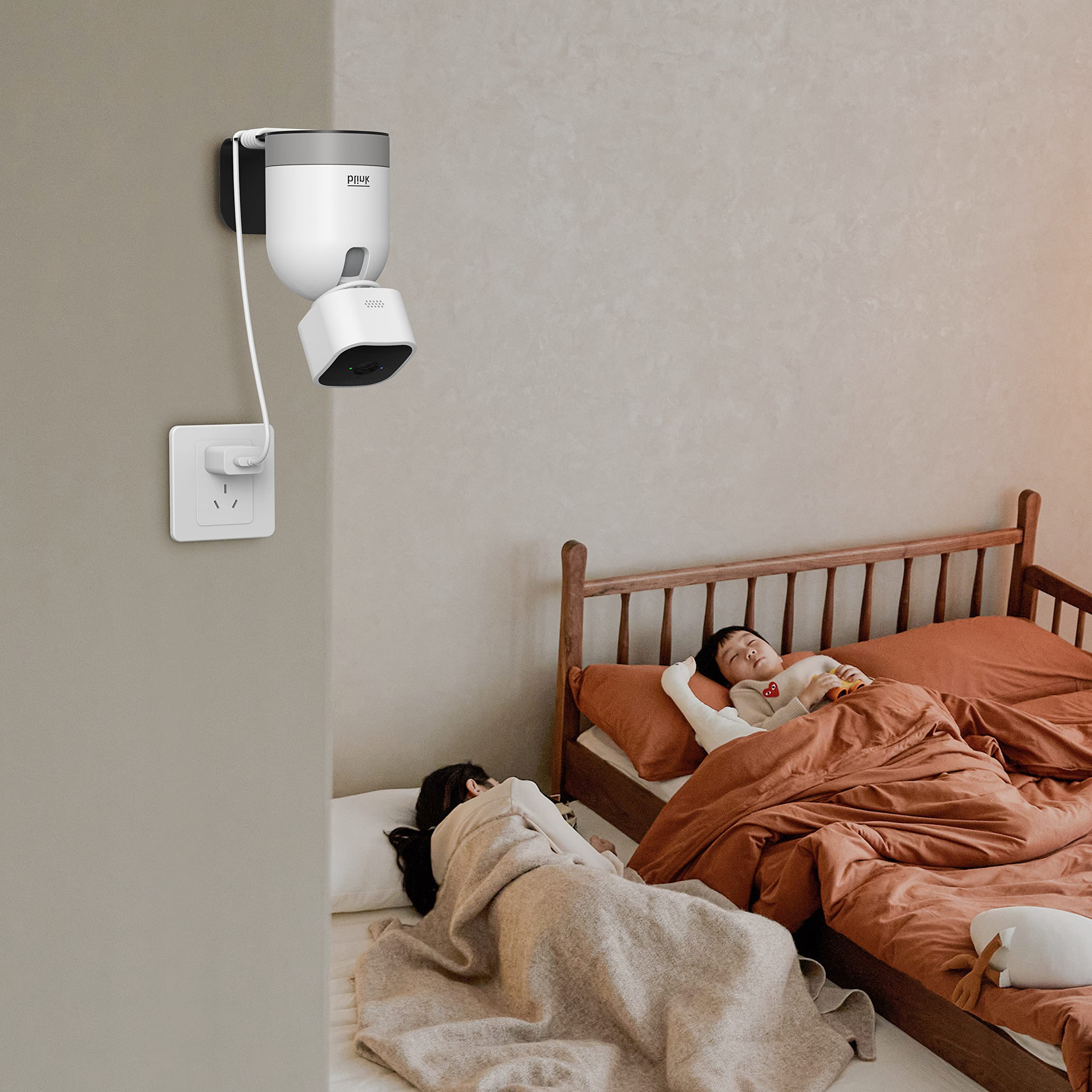 Wall Mount for Blink Mini Pan-Tilt Camera, Stainless Steel Wall Mount Bracket/Holder, Easy to Install(3M Adhesive Mount or Screws Installation) (Metal Blcak)